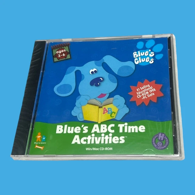 BLUE'S ABC TIME Activities (PC, 1999) Blue's Clues CD-ROM Game Windows ...