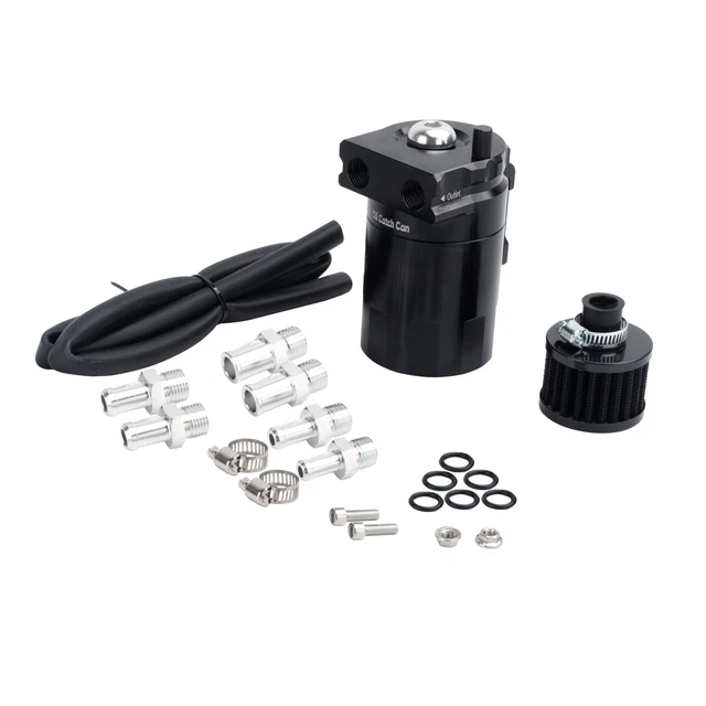 UNIVERSAL OIL CATCH Can Tank Kit Polish Baffled Reservoir with Breather ...