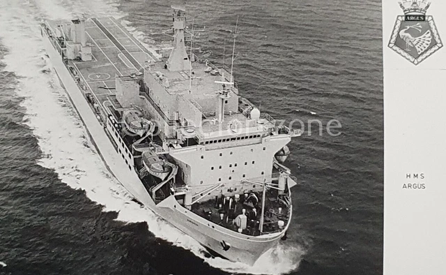 BRITISH ROYAL NAVY. HMS Argus Aircraft carrier Ship Photograph 5.5x3.5 ...