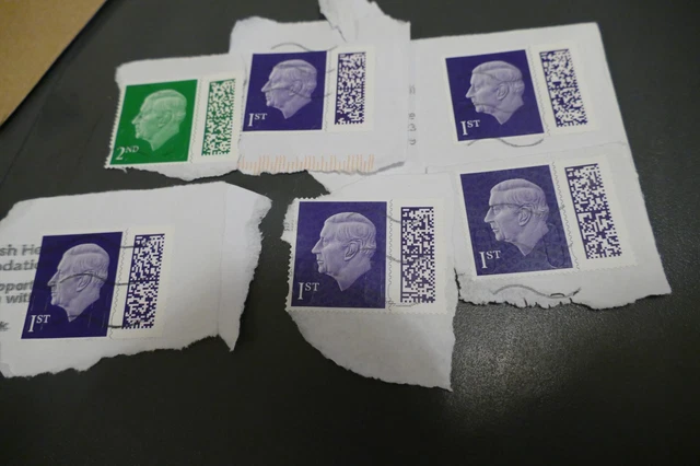 9 KING CHARLES first class QR British UK GB postage stamps philately ...