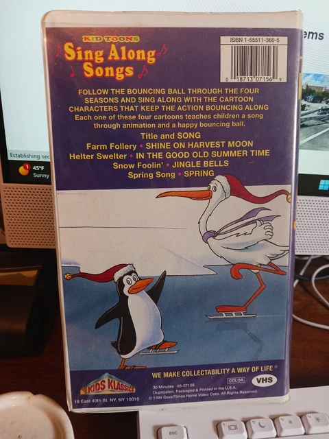 KIDS TOONS SING Along Songs Rare VHS £11.81 - PicClick UK
