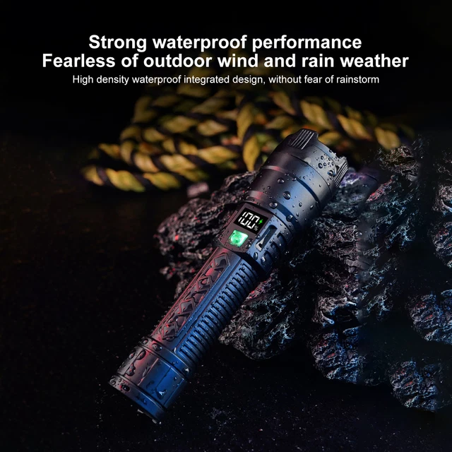 LONG-RANGE BEAM FLASHLIGHT High-performance Led Ultra-bright Waterproof ...