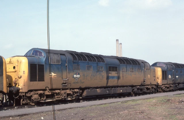 ORIGINAL SLIDE BR Class 55 DELTIC Diesel Loco 55021 WDN on Doncaster ...