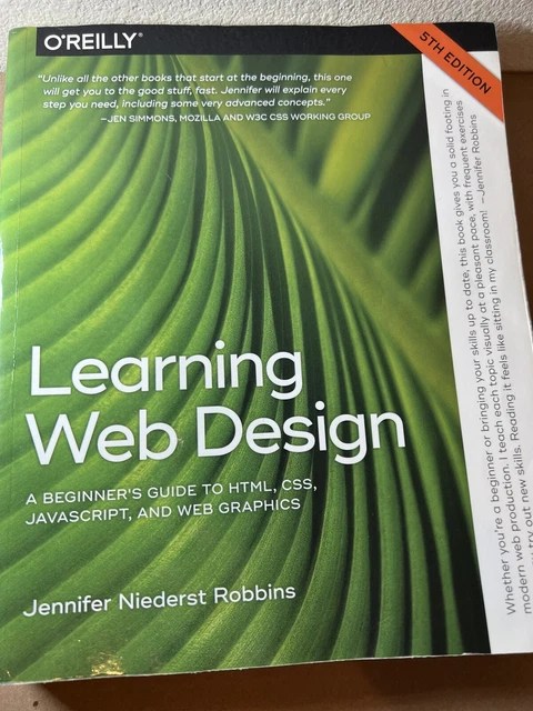 LEARNING WEB DESIGN : A Beginner's Guide to HTML, CSS,JavaScript, & Web ...