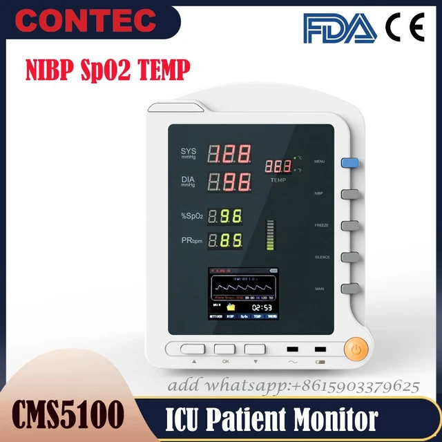 CONTEC CMS5100 VITAL Signs Monitor CCU/ICU Patient monitor,NIBP SPO2 ...
