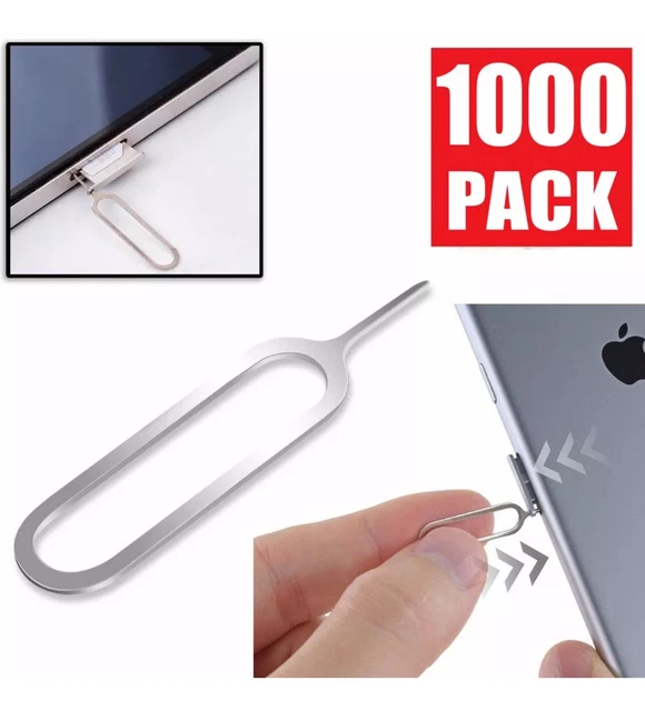 1000 PACK SIM Card Tray Removal Ejector Pin Tool for iPhone Samsung ...