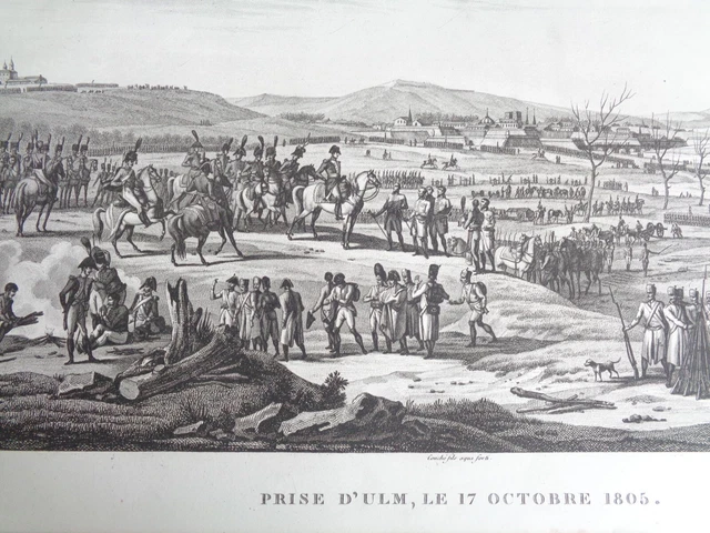 PRISE D'ULM NAPOLEON grande gravure ancienne planche CARLE VERNET EUR ... PRISE D'ULM NAPOLEON grande gravure ancienne planche CARLE VERNET EUR ...