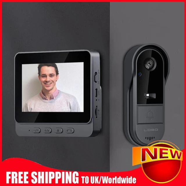 VIDEOCITOFONO WIFI 2,4G campanello porta visione notturna visione ...