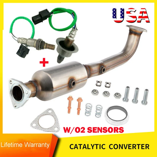 CATALYTIC CONVERTER W/UPSTREAM &Downstream O2 Sensor For 2007-09 Honda ...
