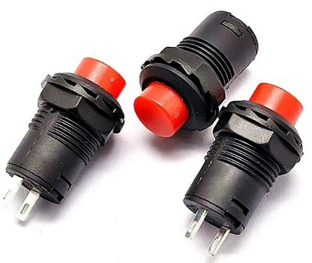 PUSH BUTTON ON OFF Switch X3 12mm Round Latching SPST For Car Dash Boat ...