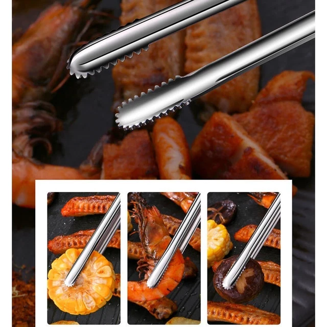 PINZE DA BARBECUE durevoli in acciaio inox design giapponese pane ...