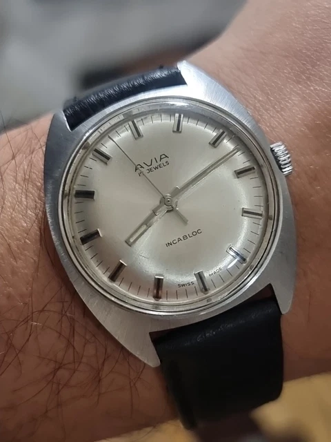 1970S VINTAGE AVIA Watch 17 Jewels Incabloc .Vintage Avia Watch,vintage ...