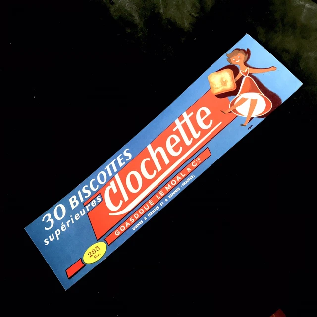 1954 ETIQUETTE BISCUIT Biscotte « La Clochette » Marque BC Nantes No Lu ...