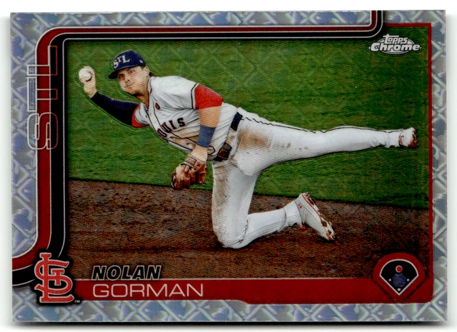 TOPPS CHROME MLB Baseball 2025 No. 80 Nolan Gorman Logo Refractor £1.76 ...