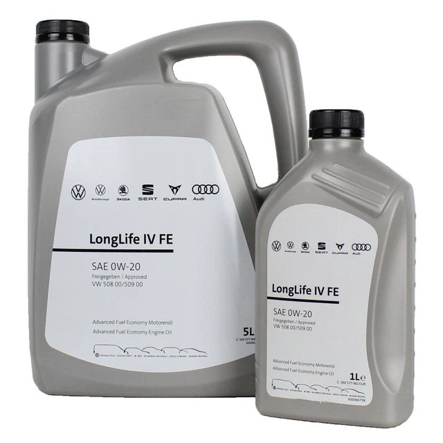 ORIGINAL VW AUDI Seat Skoda Motoröl 6 Liter Öl 50800/50900 LL IV FE 0W ...