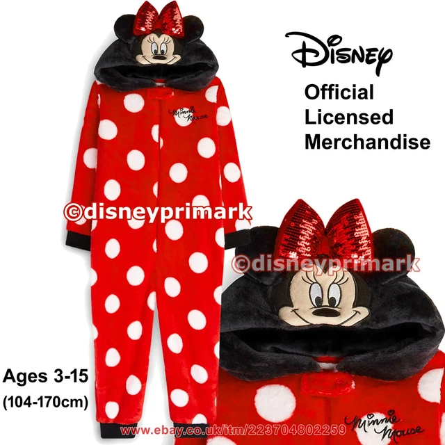COMBINAISON OFFICIELLE DISNEY Minnie Mouse Onesy pyjama polaire filles ...