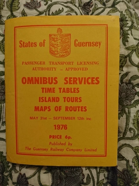 STATES OF GUERNSEY Omnibus Bus Timetable Book 1962, with map £5.00 ...