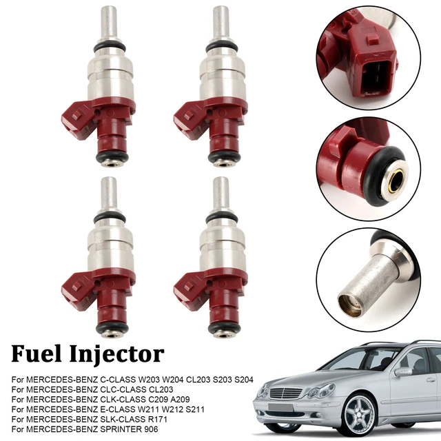 4PCS FUEL INJECTOR A2710780023 Für Mercedes Benz C-Class CLK-Class 1.8L ...