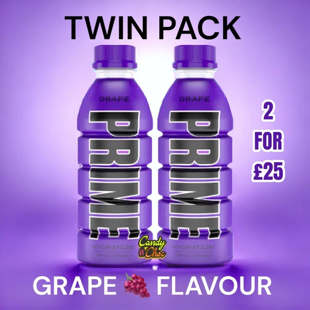 PRIME HYDRATION DRINK By Logan Paul & ksi X2 Grape Flavour USA Import ...
