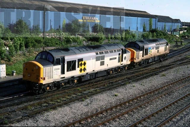 35MM SLIDE BR British Rail Diesel Loco Class 37 37898 Pengam 1993 ...