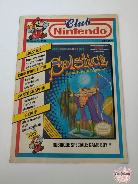 MAGAZINE CLUB NINTENDO Volume 3 1991 Edition 4 Solstice RARE EUR 29,00 ...