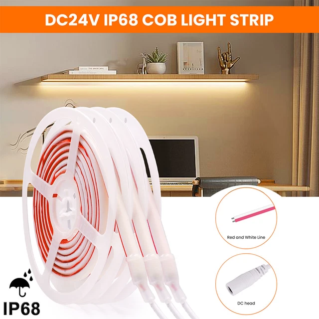 0.5-20M COB LED Strip Neon Flex Rope Light 12V 24V IP68 Waterproof Tape ...