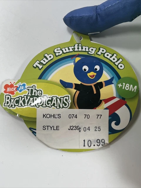 NICKELODEON THE BACKYARDIGANS Pablo Plush Tub Toy NEW Tub Surfing Pablo ...