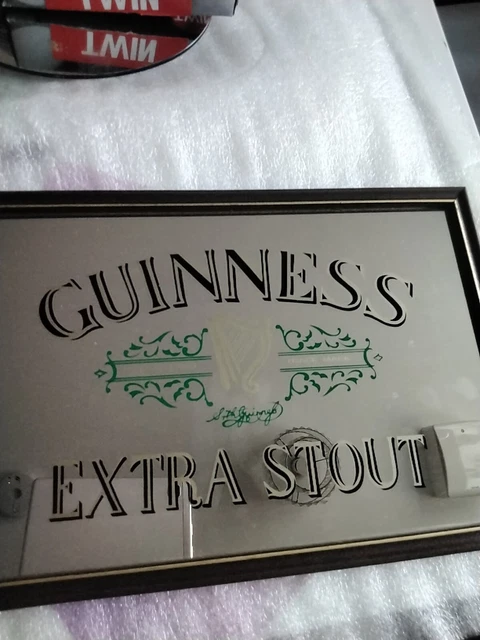 VINTAGE GUINNESS EXTRA Stout Mirror. £45.00 - PicClick UK