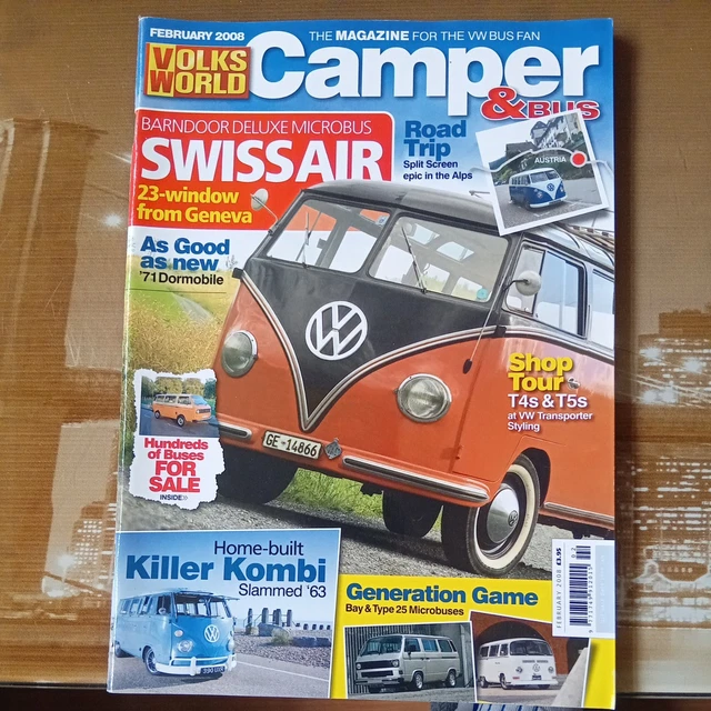 VOLKSWORLD CAMPER AND Bus Magazine February 2008 Split Screen van Bay ...