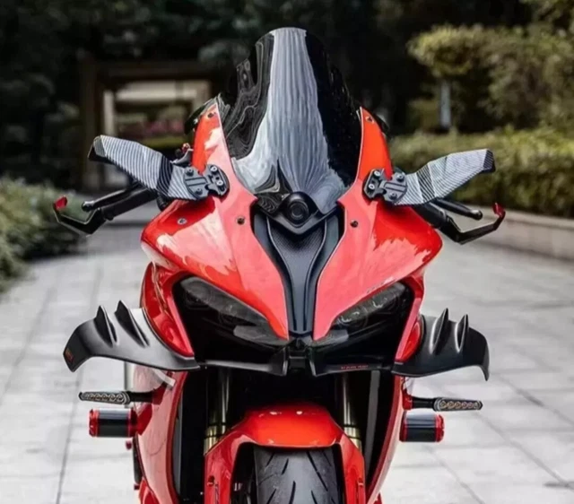 YAMAHA R7 MIRRORS Aero Wing Winglet Wing Carbon Look £124.48 - PicClick UK