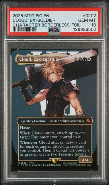 2025 MTG FINAL Fantasy Commander Borderless-Foil Cloud, Ex-Soldier Psa ...