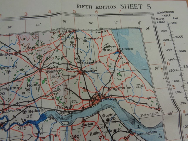 WW2 RAF FIGHTER PILOT'S map MANCHESTER, BIRMINGHAM, LIVERPOOL, CARDIFF ...