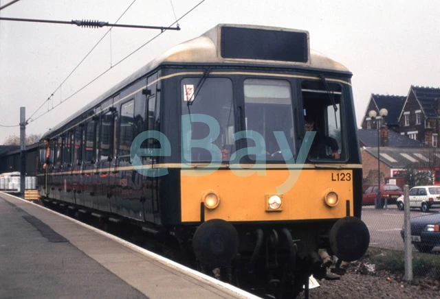 35MM RAILWAY SLIDE of Class 121 DMU L123 @ Bedford - Copyright to Buyer ...