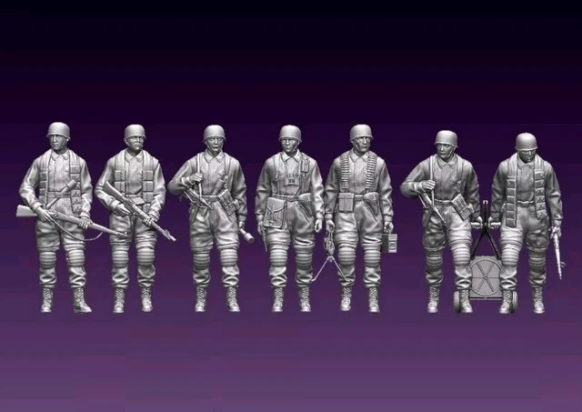 WW2 GERMAN PARATROOPERS Full Set Soldiers 1/35th Resin Printed £19.13 ...