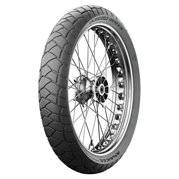 SET DE PNEUS Michelin 100/90-19 57V + 150/70-18 70V Anakee Adventure ...