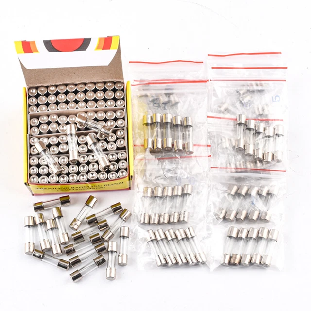GLASS FUSES 5MM*20MM 0.2A/0.5A~15A 250V Radio Fast Acting Quick Blow ...