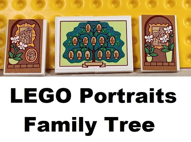 LEGO FAMILY PHOTO Picture FAMILY TREE Sticker Lot of 3 Portraits Alcove ...