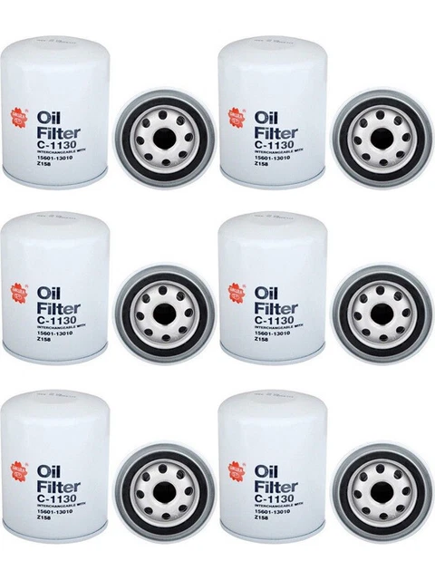 6 X SAKURA Spin-On Oil Filter C-1130 fits Ford Falcon 2.0 FG EcoBoost ...