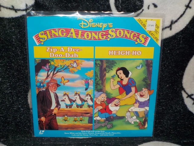 DISNEY SING ALONG Songs: Zip-A-Dee-Doo-Dah & Heigh-Ho Laserdisc LD Free ...