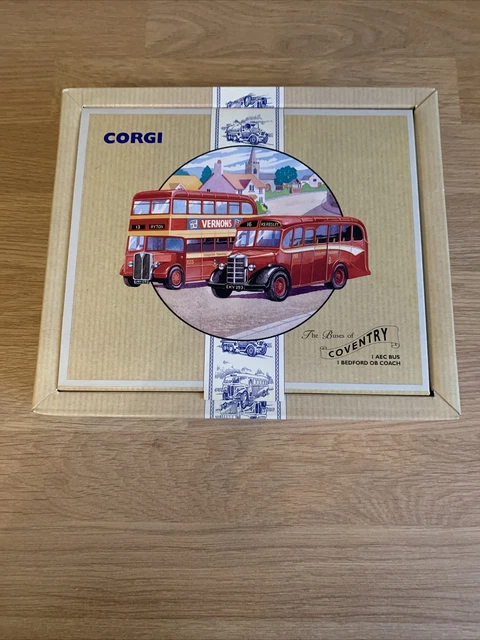 CORGI 97061 THE Buses of Coventry AEC Bus Bedford Ob Coach Diecast Bus ...