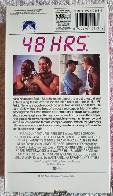 48 HRS VHS 1982 Eddie Murphy Nick Nolte Paramount $9.69 - PicClick CA