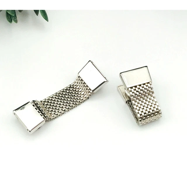 VINTAGE CUFF LINK, mesh chain, snap design $14.00 - PicClick