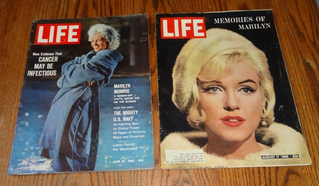 LIFE MAGAZINE LOT of 2 Marilyn Monroe 1962 £12.04 - PicClick UK