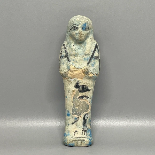 RARE ANCIENT EGYPTIAN Glazed Faience Antique Ushabti with Hieroglyphics ...