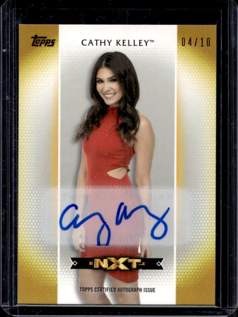 2017 TOPPS WWE NXT Cathy Kelley Gold Autographe Auto #04/10 EUR 9,19 ...