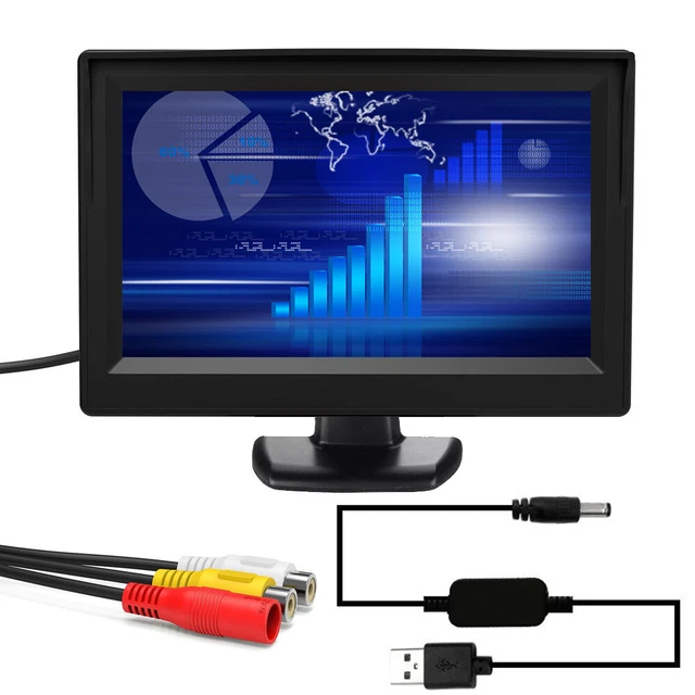 5& INCH CCTV Security Monitor USB Powered TFT LCD Display Screen 16:9 ...