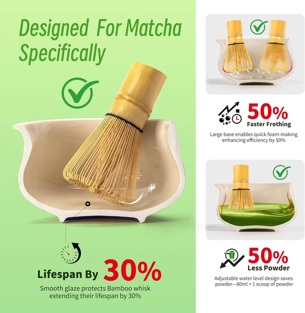 MATCHA SET,7 PCS Matcha Kit Pink,Ceremony Matcha Whisk Set,Matcha Tea ...