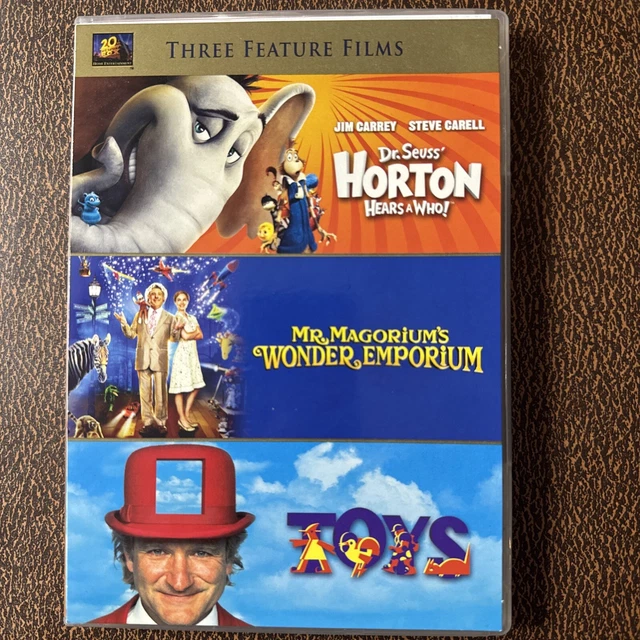 DR SEUSS HORTON Hears a Who/Toys/Mr Magoriums Wonder Emporium DVDs 3 In ...