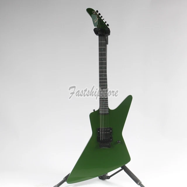 GREEN EXPLORER ELECTRIC Guitar Floyd Rose Bridge Mahogany Body Black ...