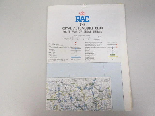 RAC ROUTE MAP of Great Britain - No Author 1978-01-01 1983 reprint. Map ...